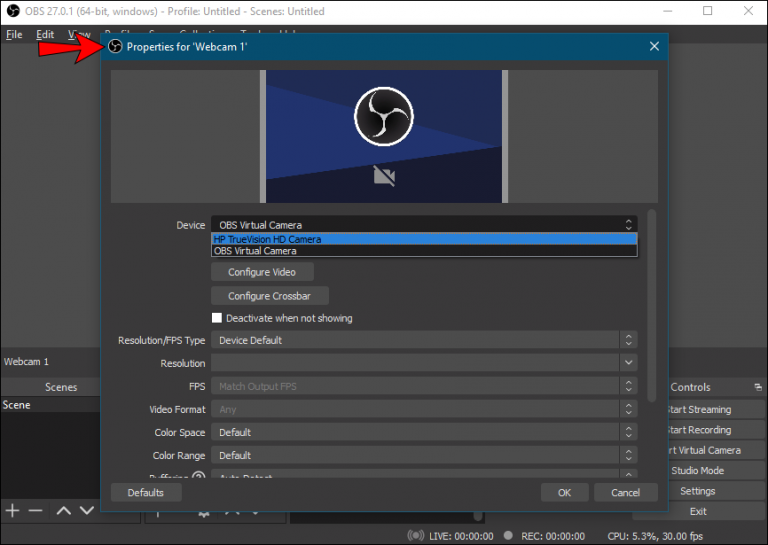 How To Add a New Webcam to OBS