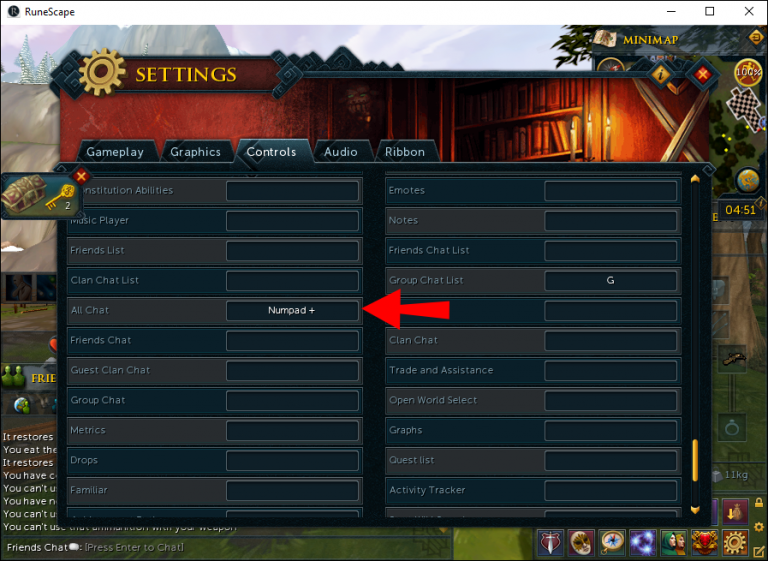 How to Open the Chat in RuneScape