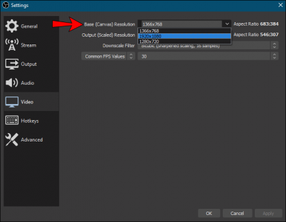 How to Change the Resolution in OBS