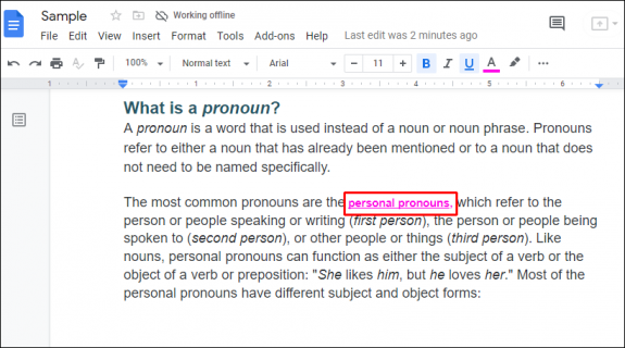 How To Change the Color of Links in a Google Doc