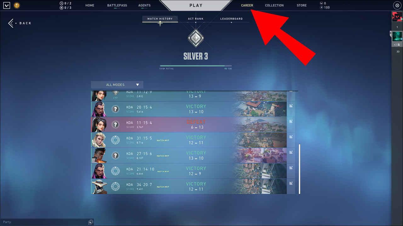 How To Hide Career in Valorant