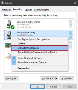 How To Change the Default Microphone in Windows 10