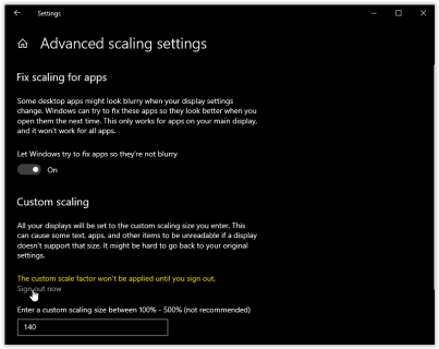 How to Configure Display Scaling in Windows 10