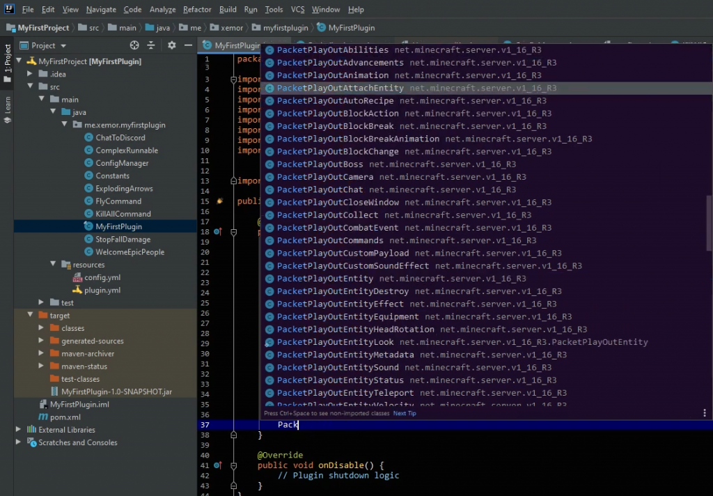 How To Use NMS with Spigot [Minecraft]