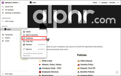 How to Copy a Table in Notion