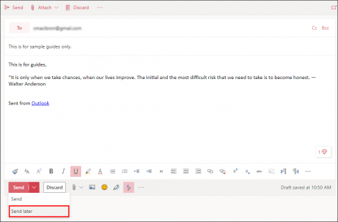 How to Schedule an Email in Outlook
