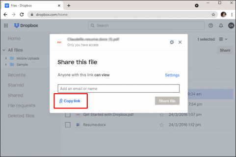 How to Share Files in Dropbox on a PC or Smartphone