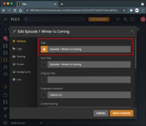 How to Name TV Shows and Movies in Plex