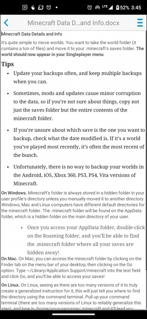 How to Open a Word Document on Android