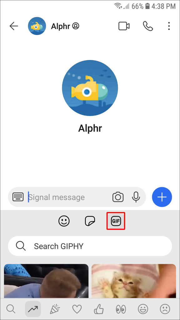 How to Use GIFs in Signal
