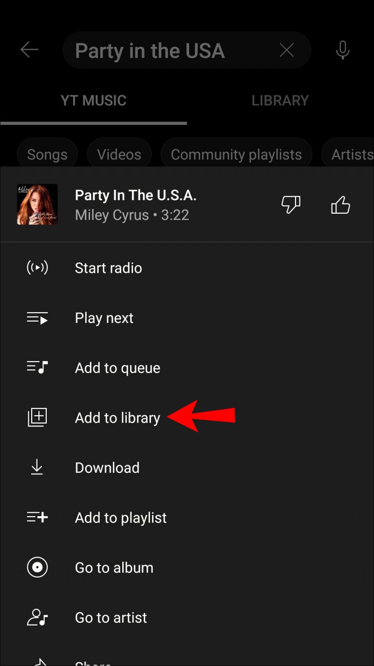 How to Add or Remove Songs from the Library in YouTube Music