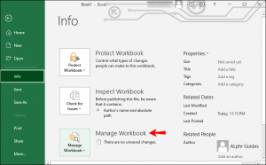How To Revert to the Previous Version of an Excel File