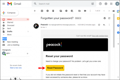 How to Reset a Password for Peacock TV