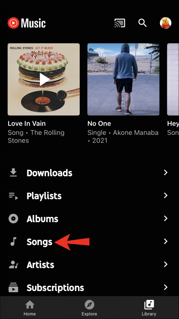 How to Add or Remove Songs from the Library in YouTube Music