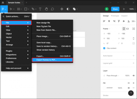 How to Export a Design to PDF in Figma