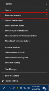 How to Remove the Weather from the Taskbar in Windows