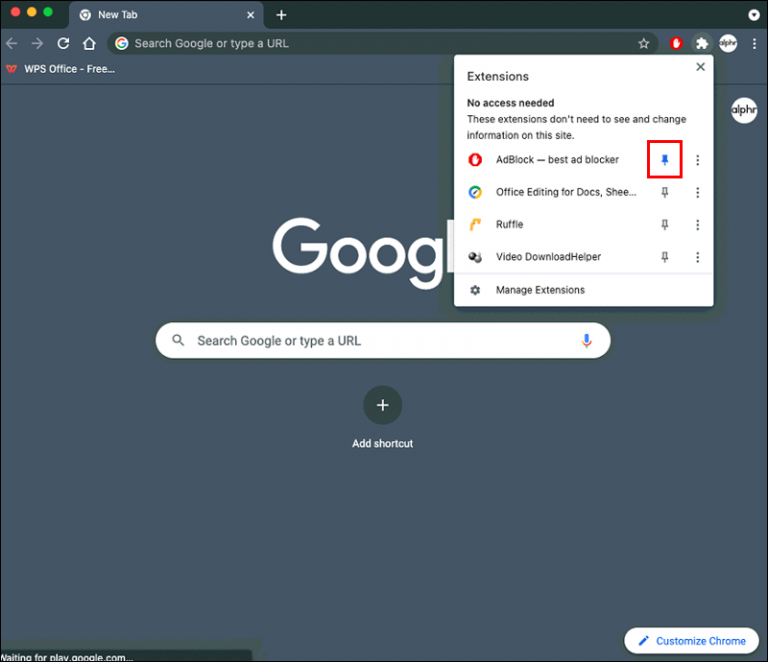 How To Pin Extensions to the Bar in Chrome