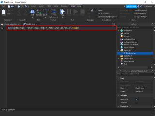 How to Disable the Chat in Roblox