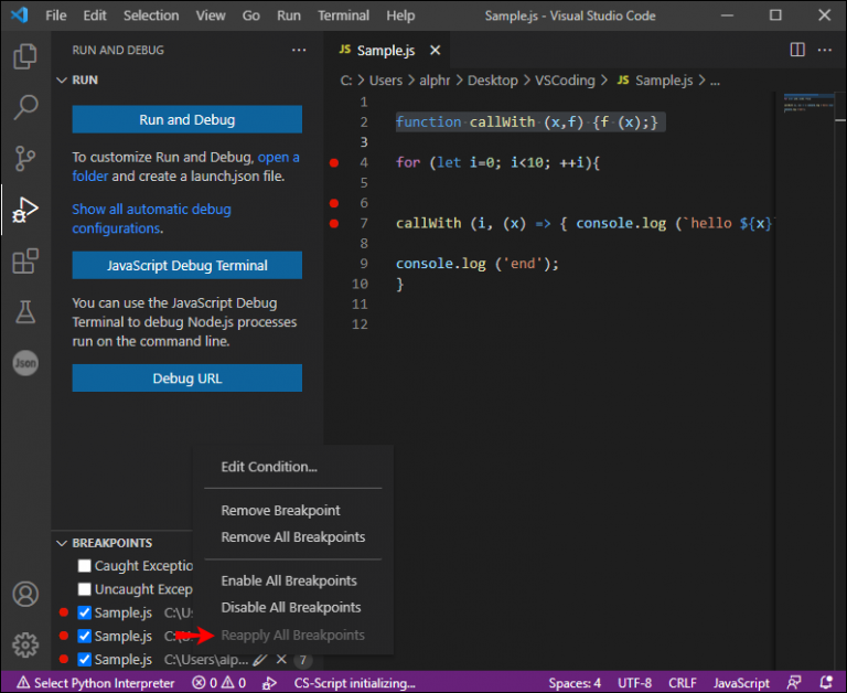 How to Use Breakpoints in VS Code