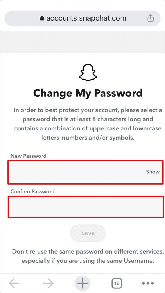 How to Change your Password in Snapchat