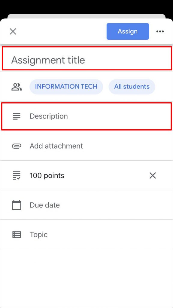 How to Create an Assignment in Google Classroom
