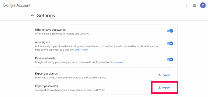 How to Import Passwords into Google Chrome Using a CSV File