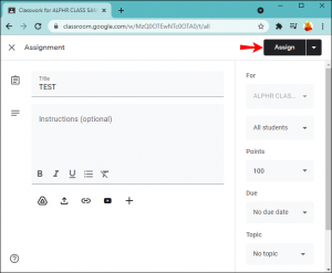 How to Create an Assignment in Google Classroom