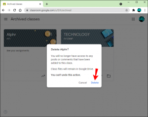 How to Delete a Class in Google Classroom