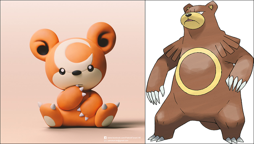 Pokemon Teddiursa Evolution