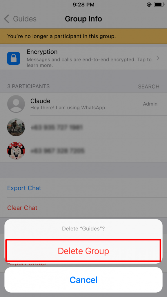 How to Delete a Group in WhatsApp