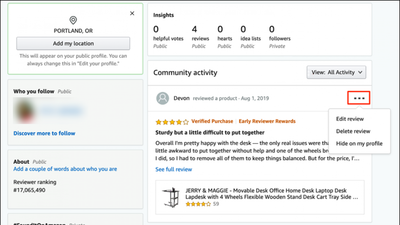 How to View Your Own Amazon Reviews
