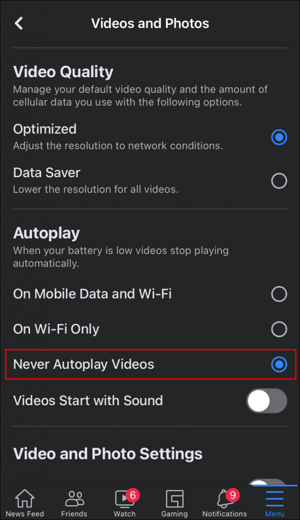 How to Turn Off Autoplay Videos on Facebook