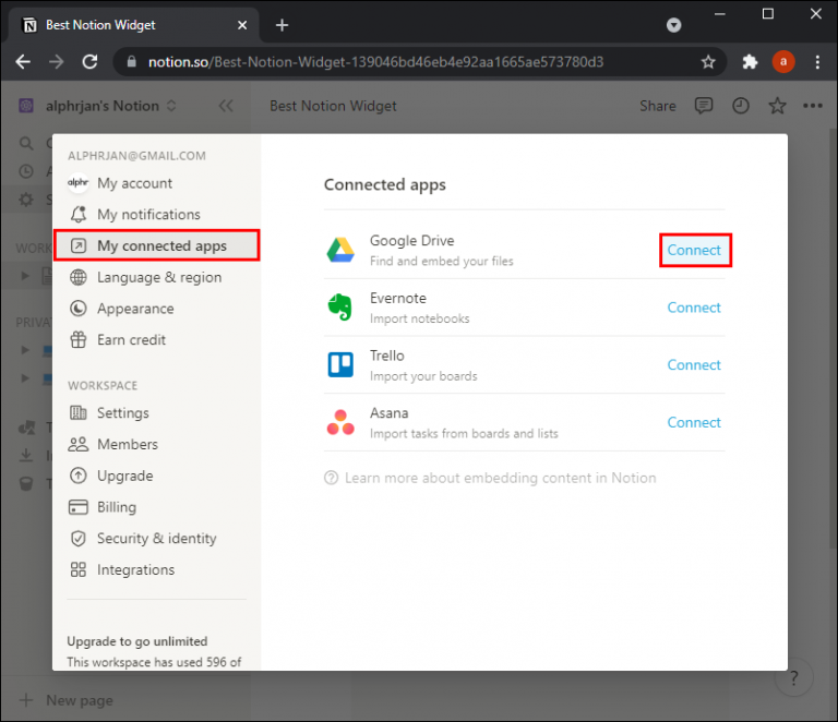 How to Embed a Google Sheet in Notion