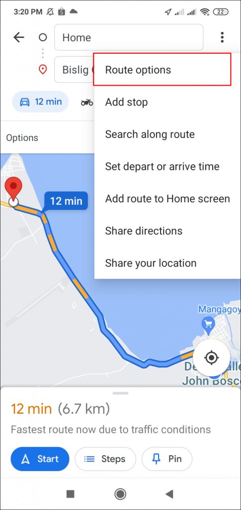 How to Turn Off Tolls in Google Maps