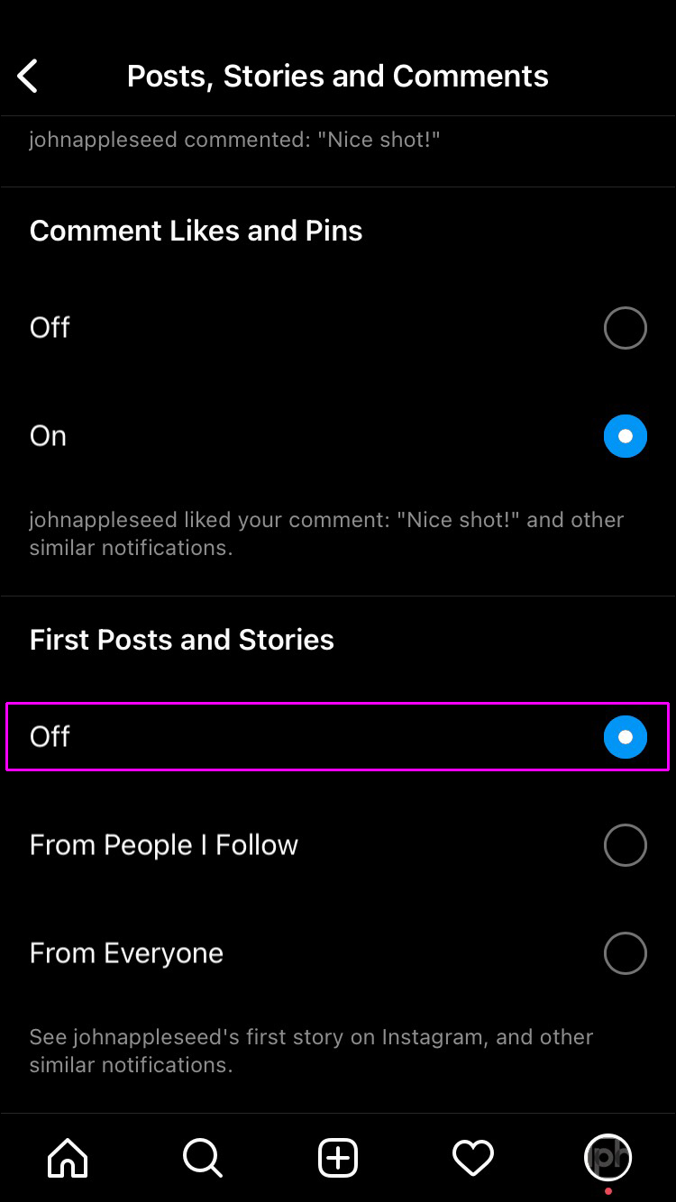 Comment Notification On Instagram