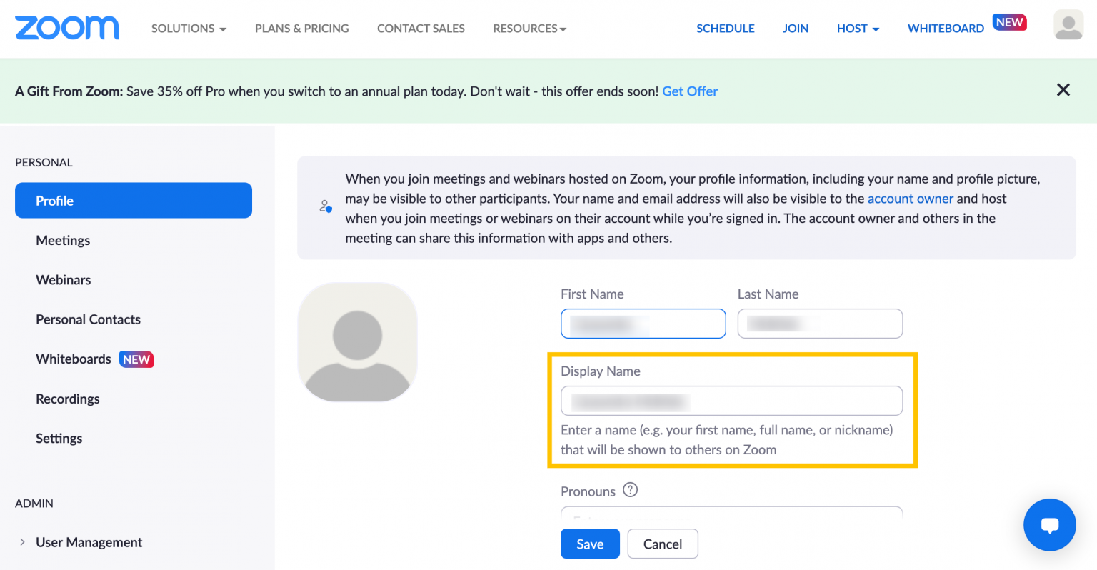 How to Change Your User Name in Zoom