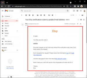 How to Change your Email Address on Etsy