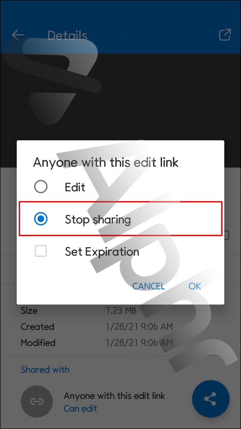 How to Stop Sharing Files or Folders in OneDrive