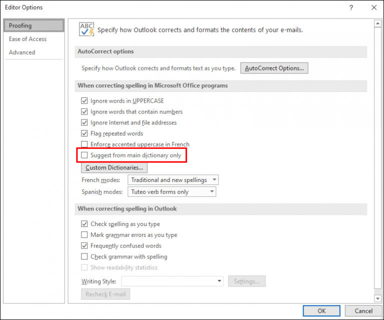 How to Turn Off AutoCorrect in Outlook