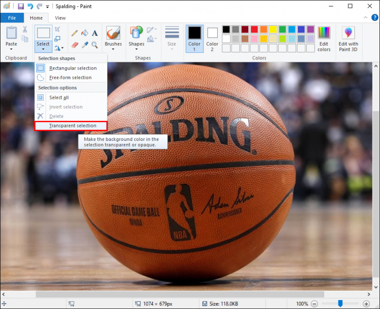 How to Make a Transparent Background in MS Paint