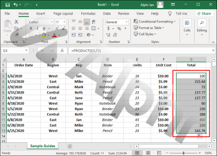 How to Copy a Formula Down in Excel