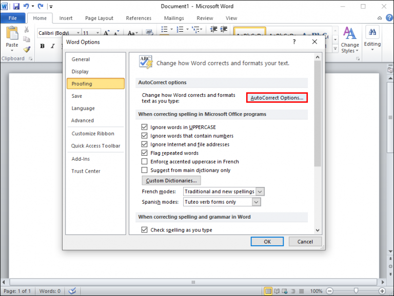 How to Turn Off AutoCorrect in Microsoft Word