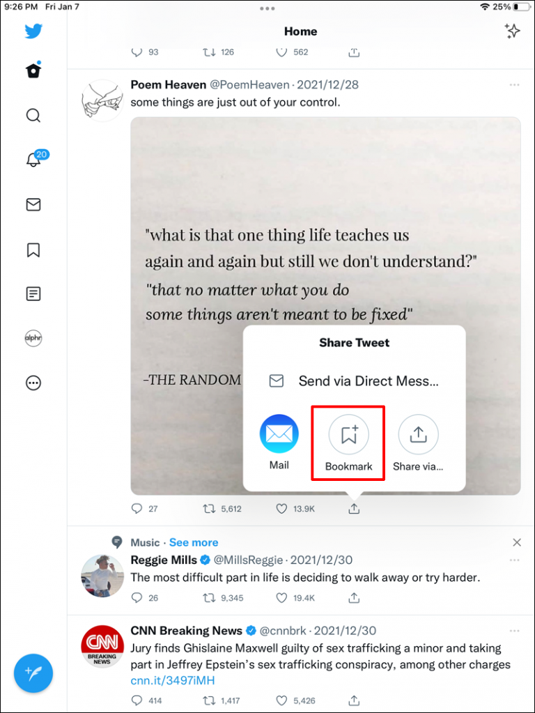 How to Bookmark a Tweet