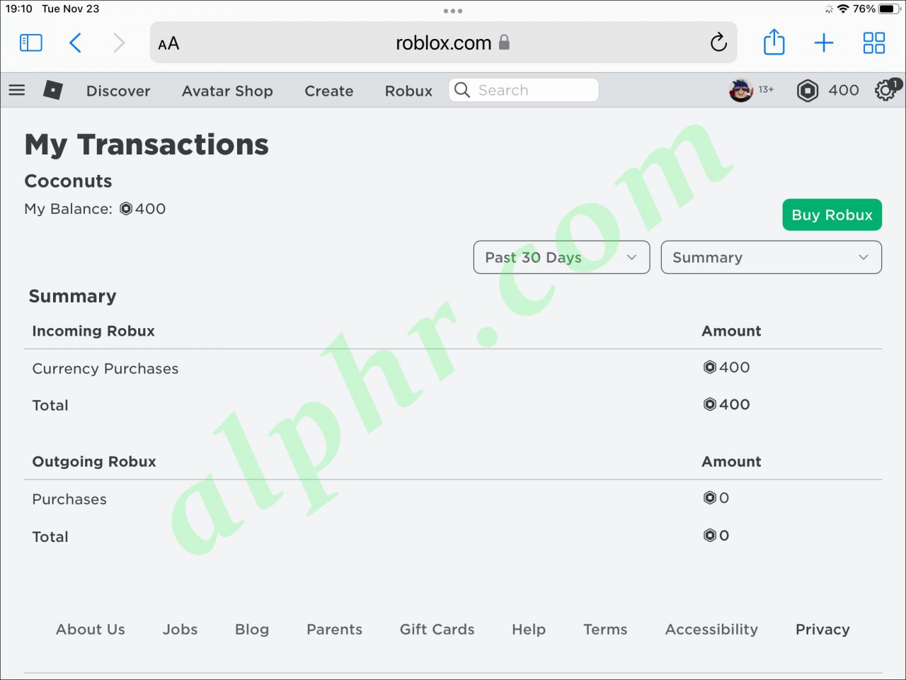 How to View Purchase History in Roblox
