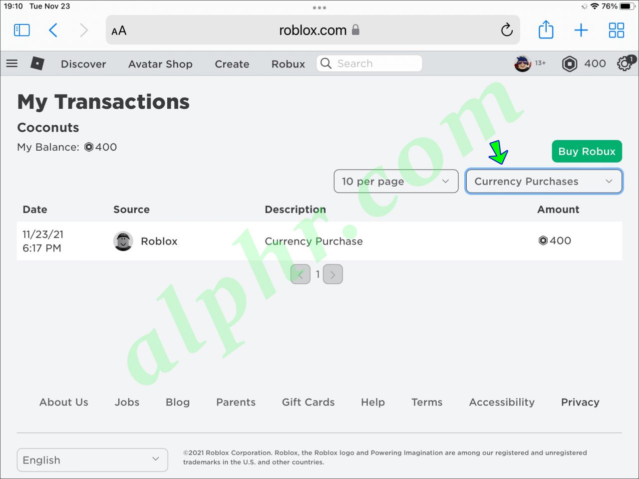 How to View Purchase History in Roblox