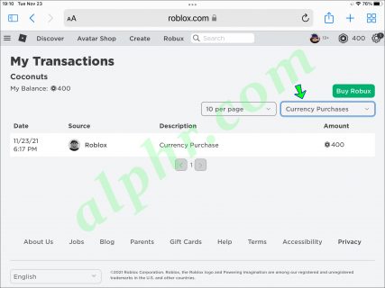 How to View Purchase History in Roblox