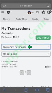 How to View Purchase History in Roblox