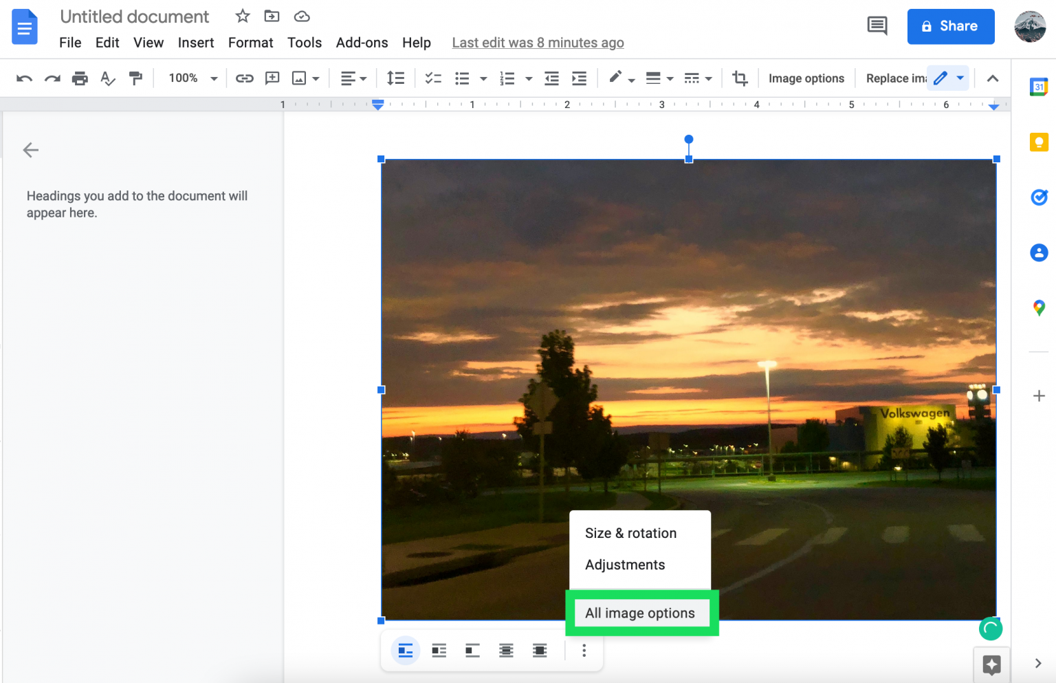 How to Put an Image Behind Text in Google Docs