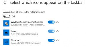 How to Show the Battery Percentage in Windows 10