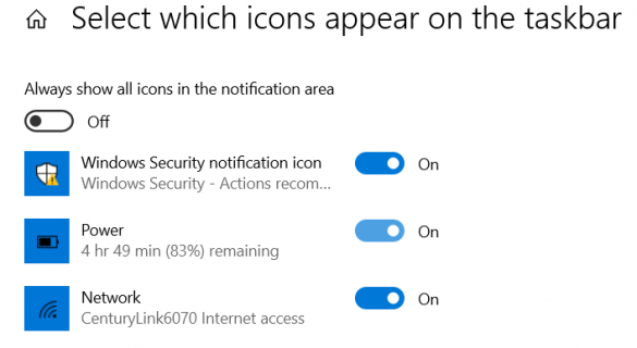 How to Show the Battery Percentage in Windows 10